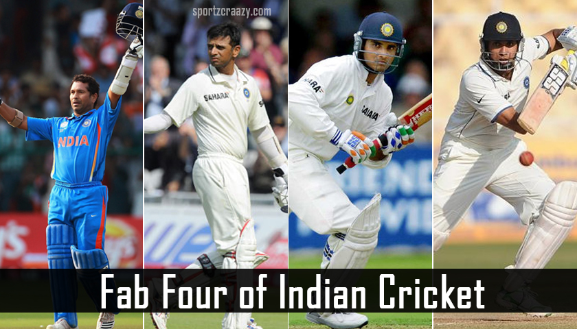 Fab Four of Indian Cricket - Tendulkar, Dravid, Ganguly and Laxman