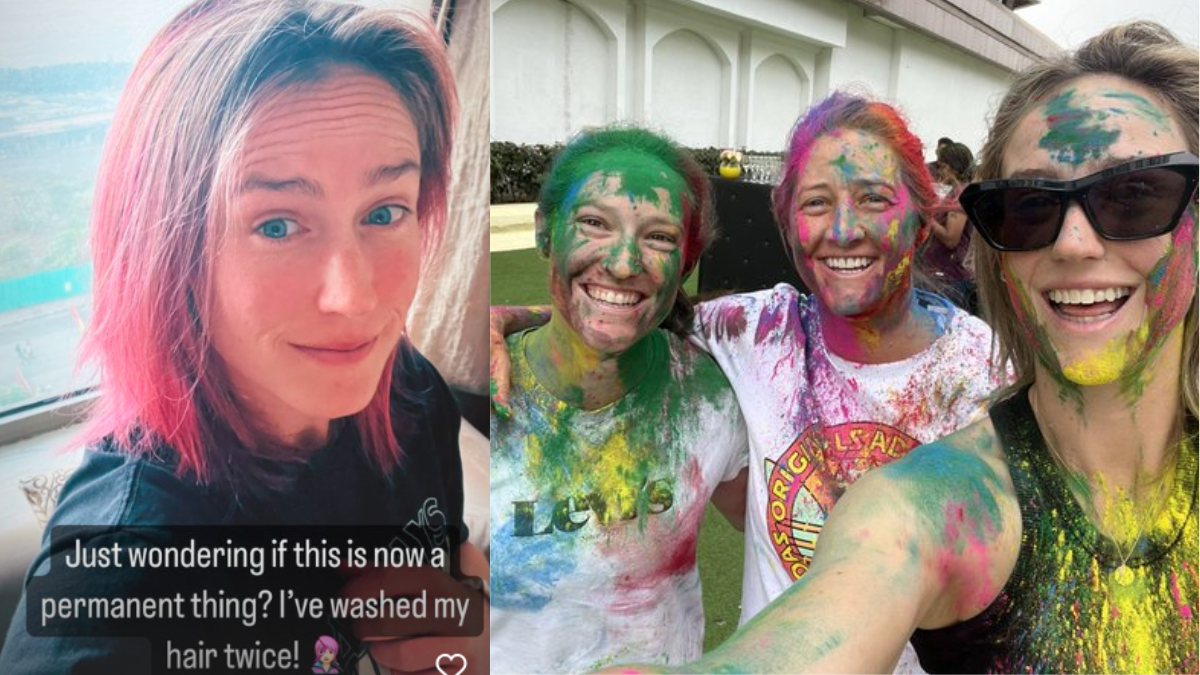 Watch : Ellyse Perry in shambles after celebrating Holi with RCB team ...